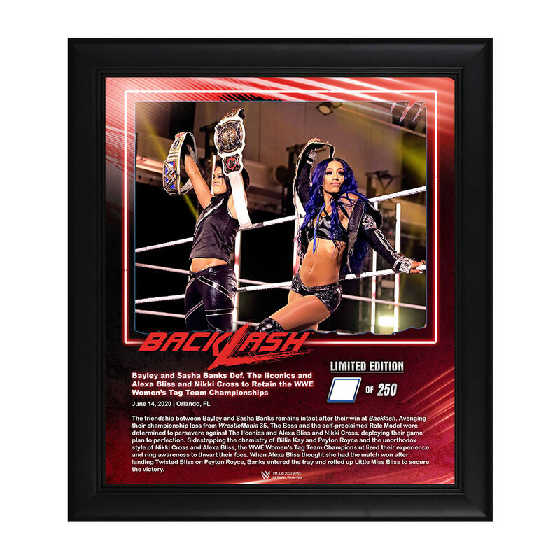 Bayley & Sasha Banks Backlash 2020 15x17 Limited Edition Plaque – PW Catalog