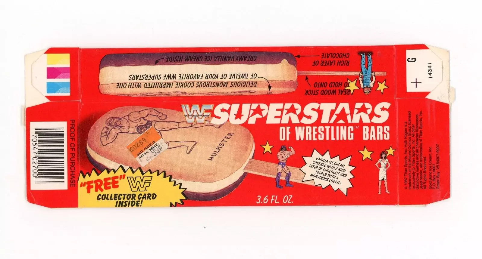 WWF Superstars of wrestling ice cream bars Gold bond Good humor 1988 ...