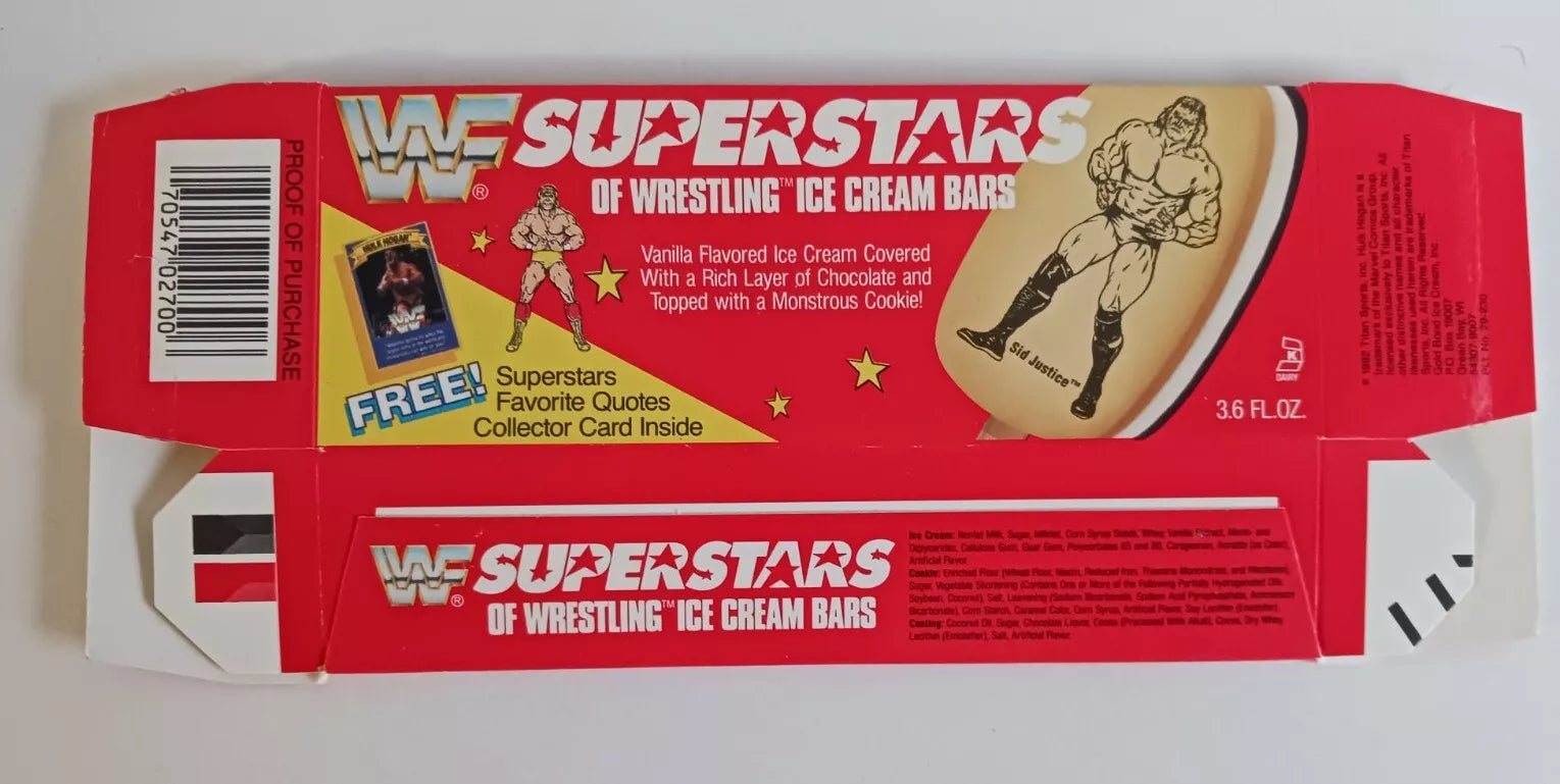 WWF Superstars of wrestling ice cream bars Gold bond Good humor 1992 ...