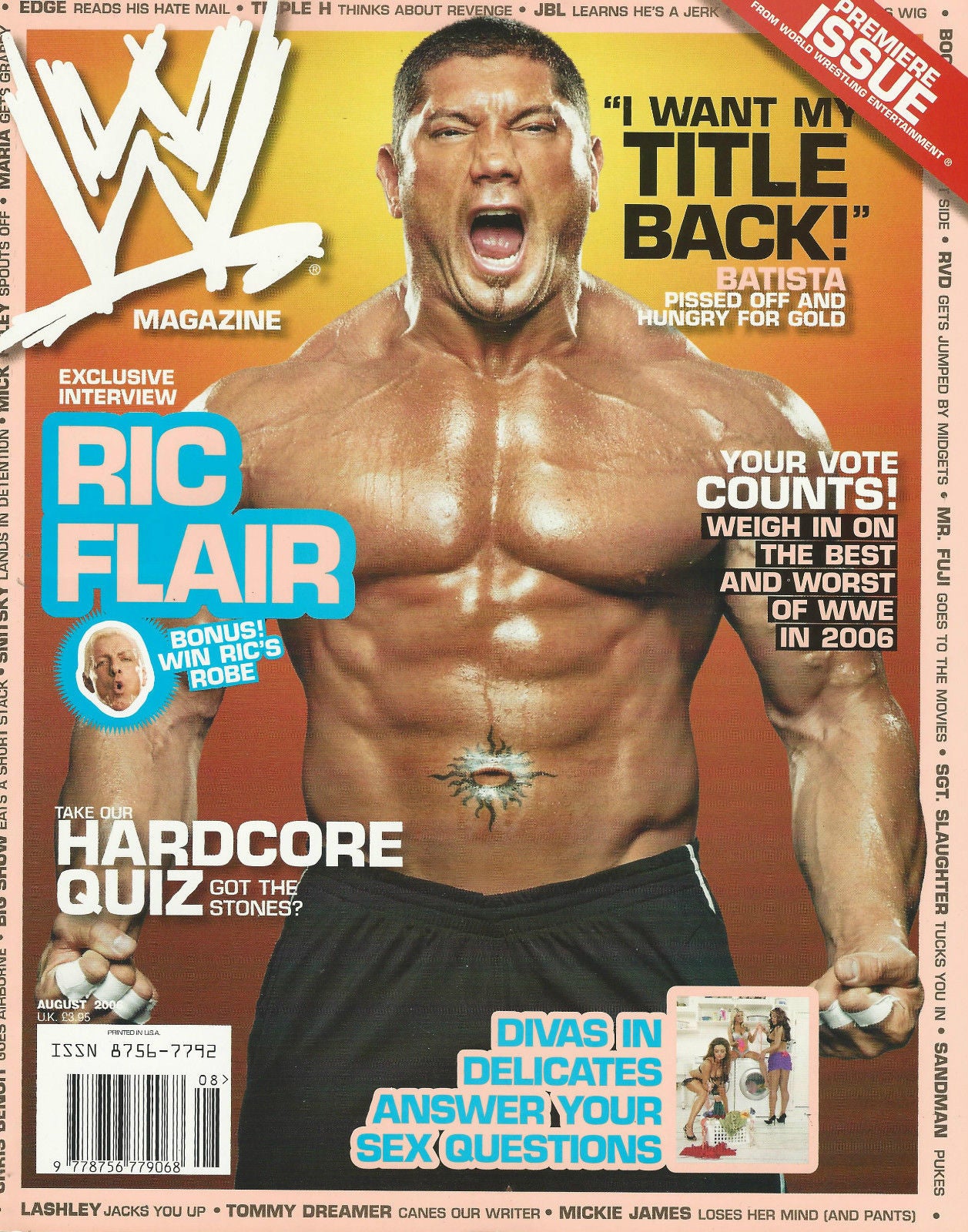 WWE Magazine August 2006 from The United Kingdom – PW Catalog