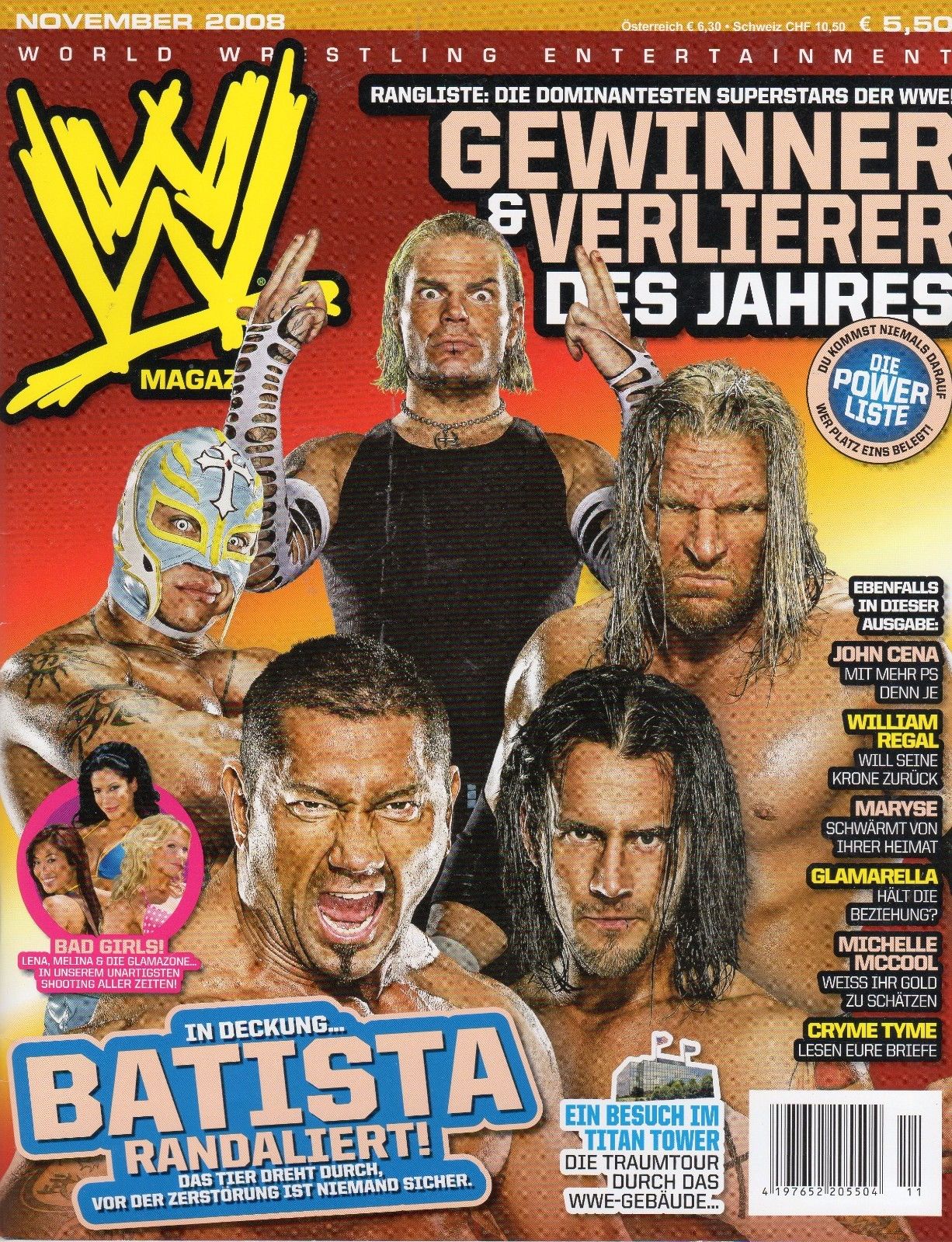 WWE Magazine November 2008 from Germany – PW Catalog