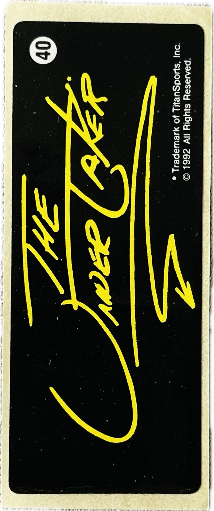 WWF Dunkin Bubble Gum Stickers (1992) No. 40 The Undertaker – PW Catalog