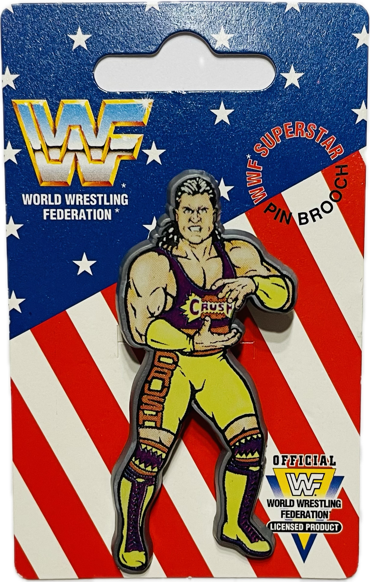 WWF Superstar Pin Brooch Crush (1991) – PW Catalog