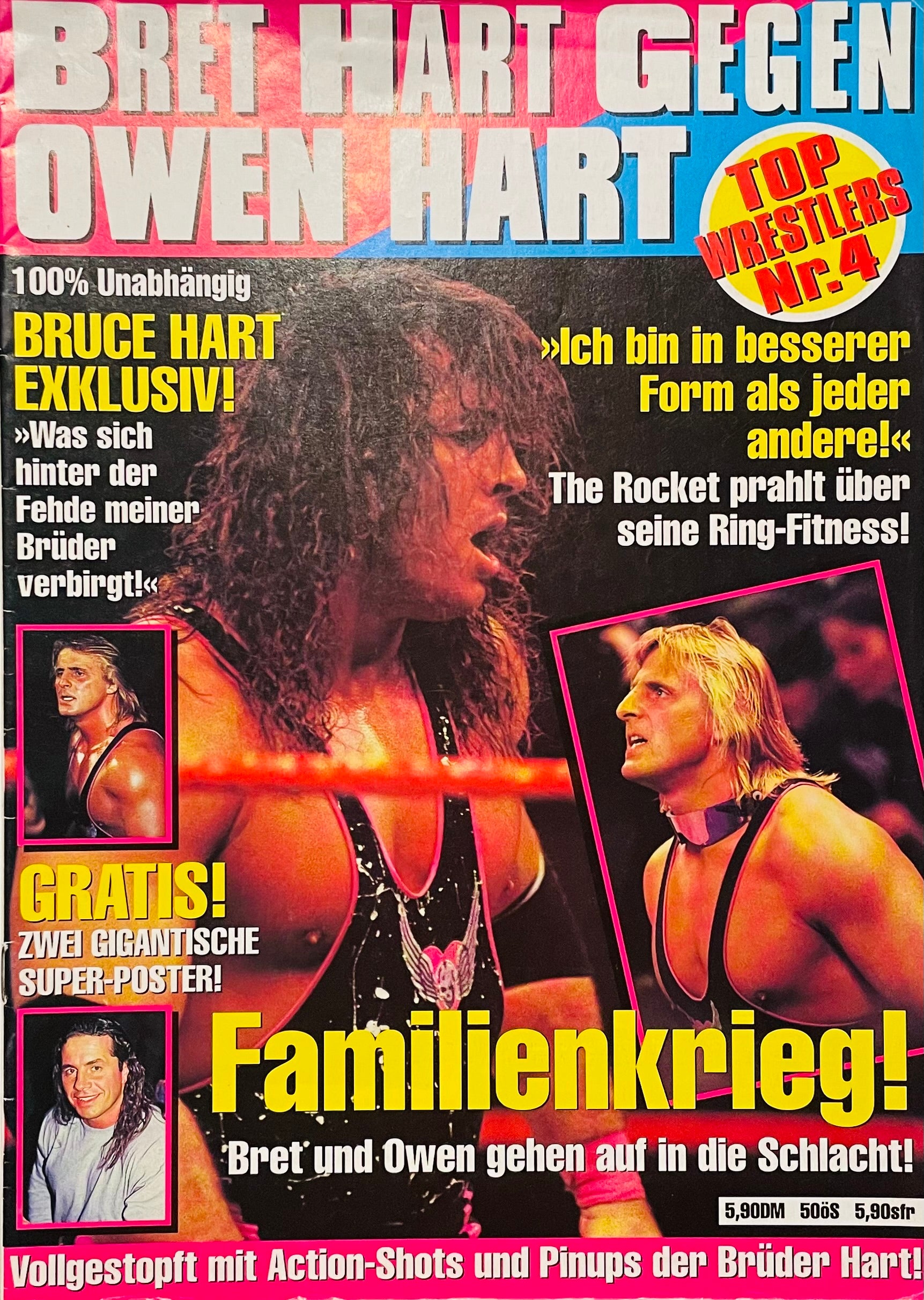 Top Wrestlers #4 Bret Hart vs. Owen Hart Germany – PW Catalog
