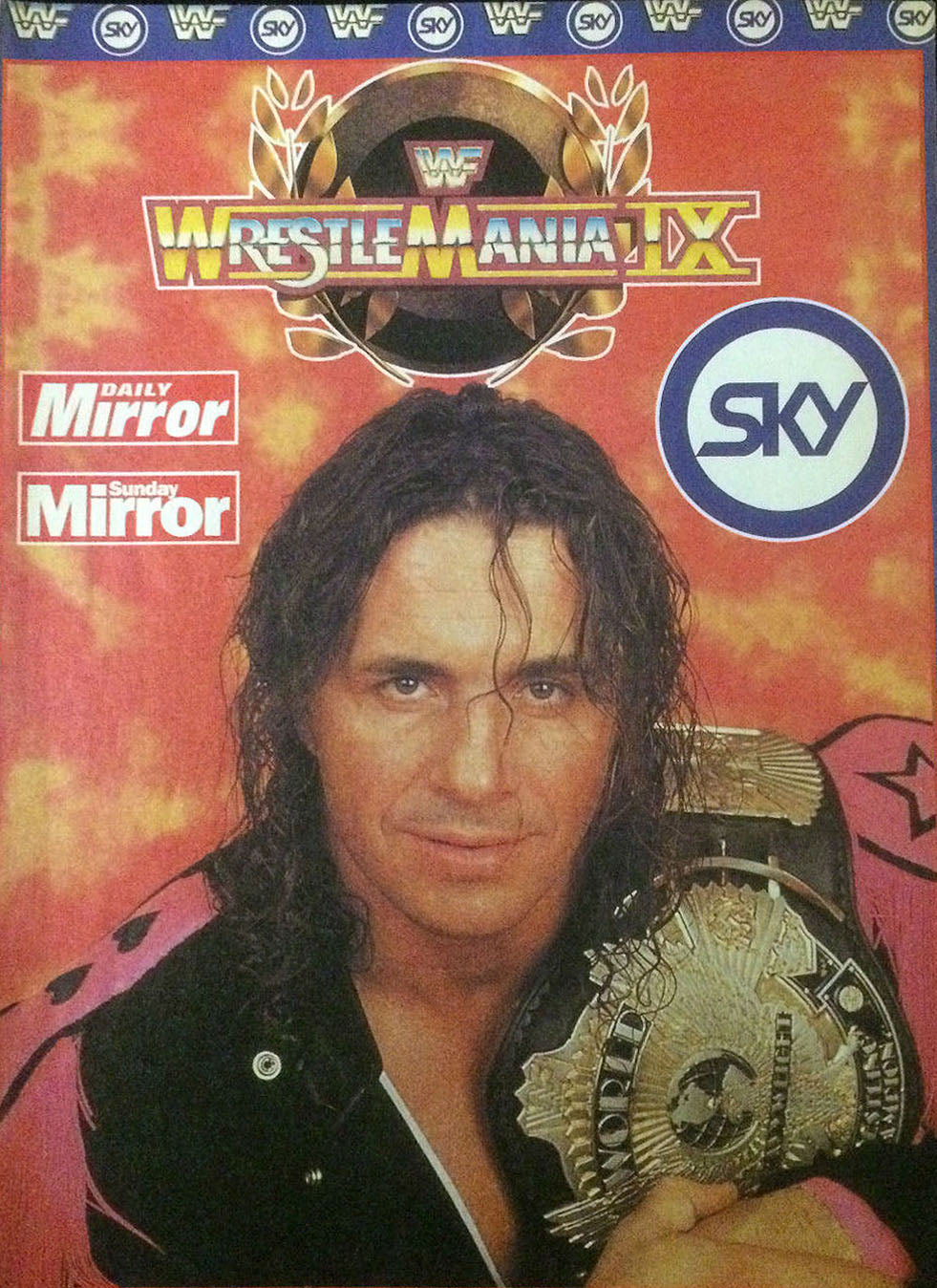 Sky TV Guide 1993 Bret Hart – PW Catalog
