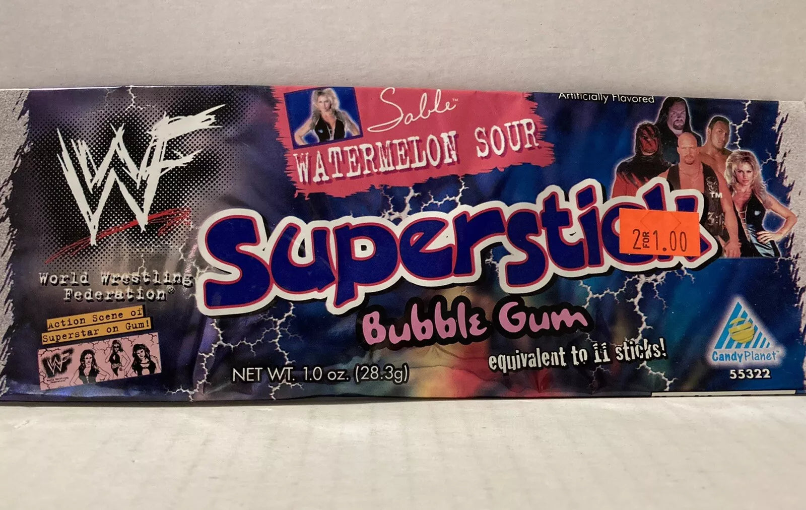 WWF Sable Superstick 1999 Bubble Gum Watermelon Sour – PW Catalog