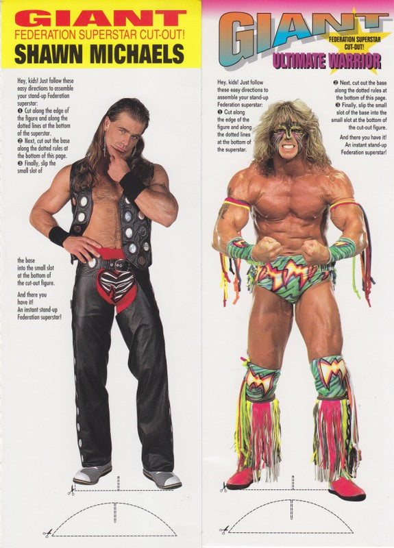 1995 WWF Magazine WWF Giant Cut-out Cards Set (13) Nm approx 2017 valu ...