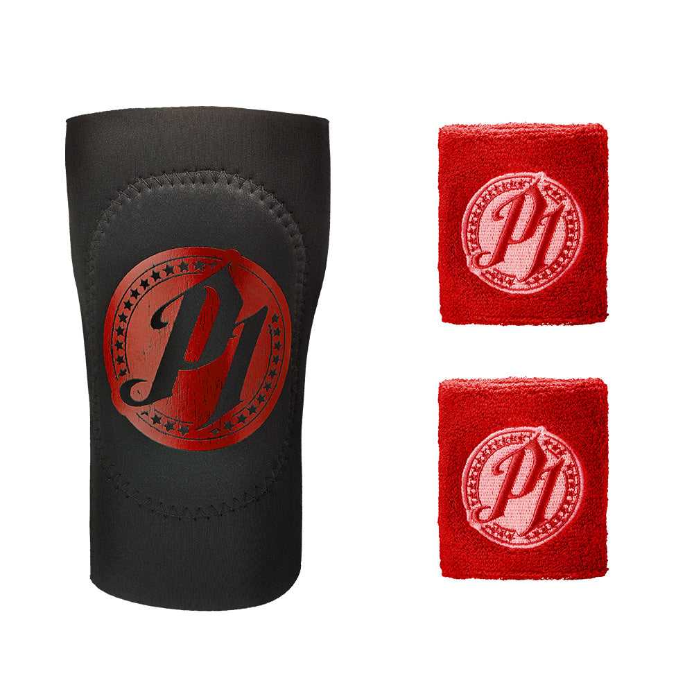 AJ Styles Phenomenal One Red Wristbands & Elbow Pad – PW Catalog