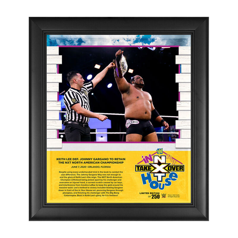 Keith Lee NXT TakeOver In Your House 2020 15 x 17 Limited Edition Plaq ...