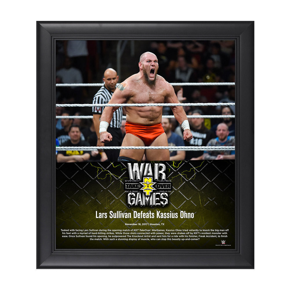 Lars Sullivan NXT WarGames 15 x 17 Framed Plaque – PW Catalog