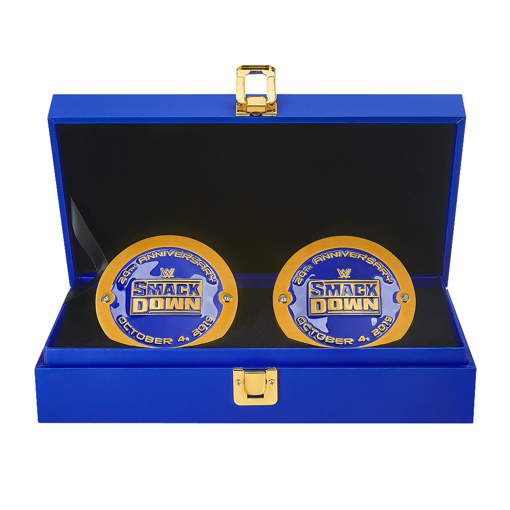 SmackDown 20th Anniversary Championship Replica Side Plate Box Set – PW ...