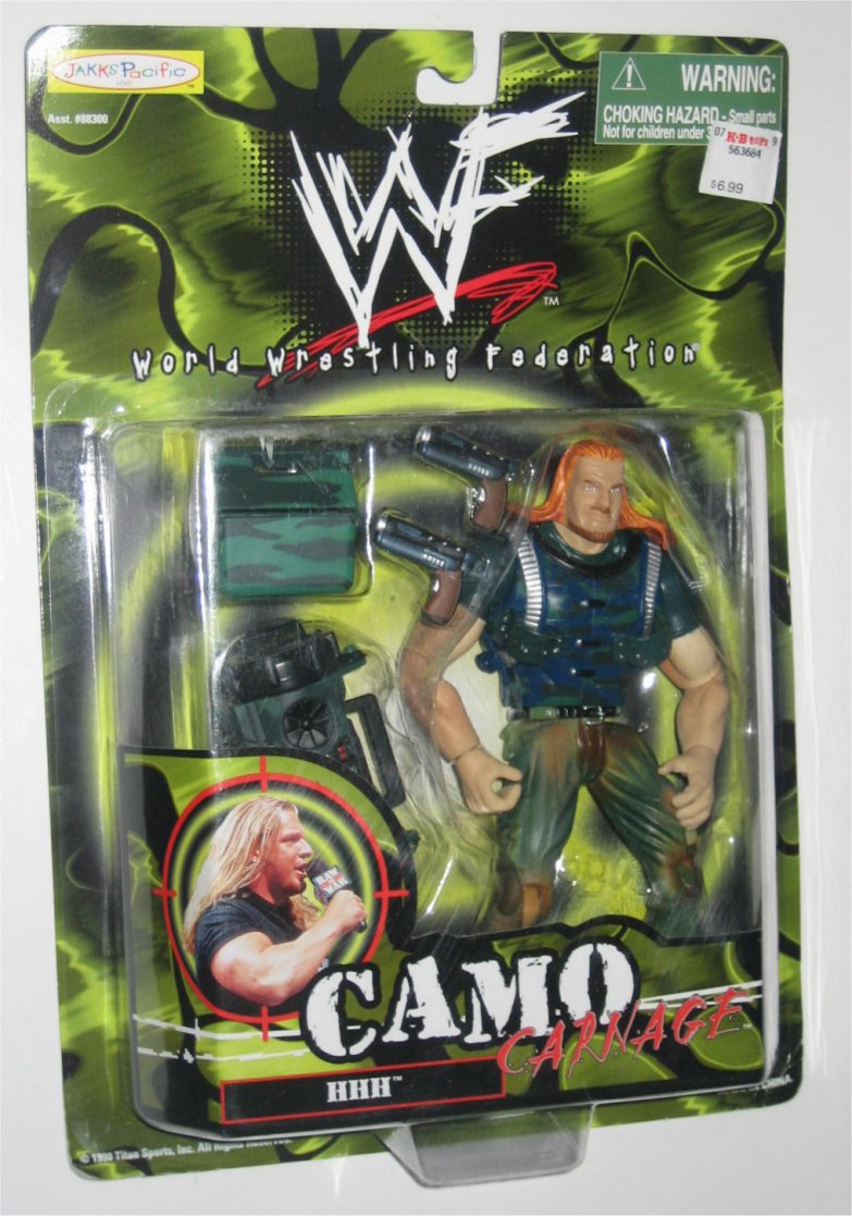 1999 WWF jakks Pacific Camo Carnage Series 1 HHH [With Gun Accessories ...