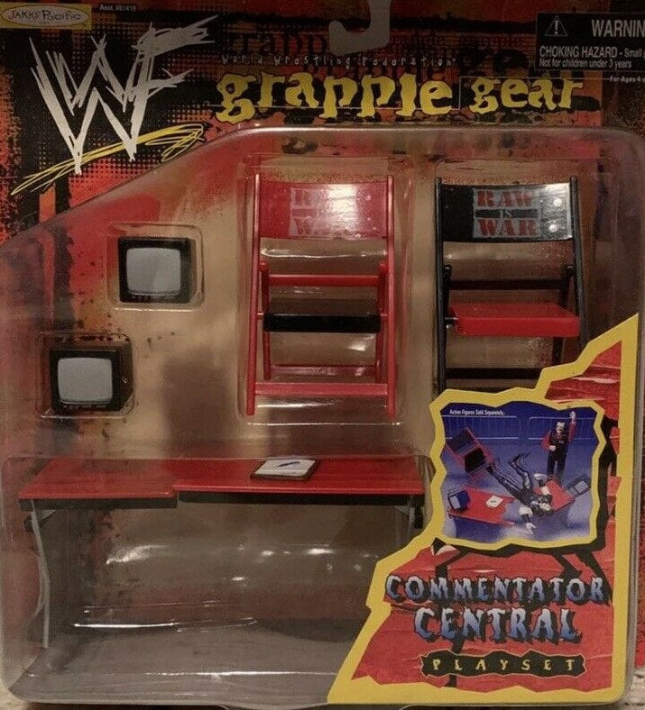 1998 WWF Jakks Pacific Grapple Gear Series 1: Commentator Central Play ...