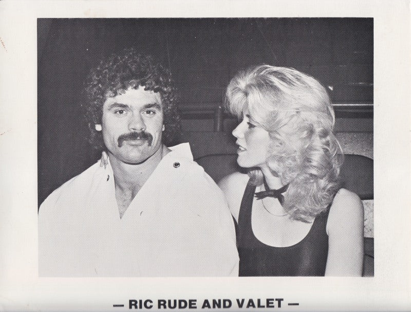 1984 Memphis Wrestling Rick Rude Valet Angel Promo Photo – PW Catalog