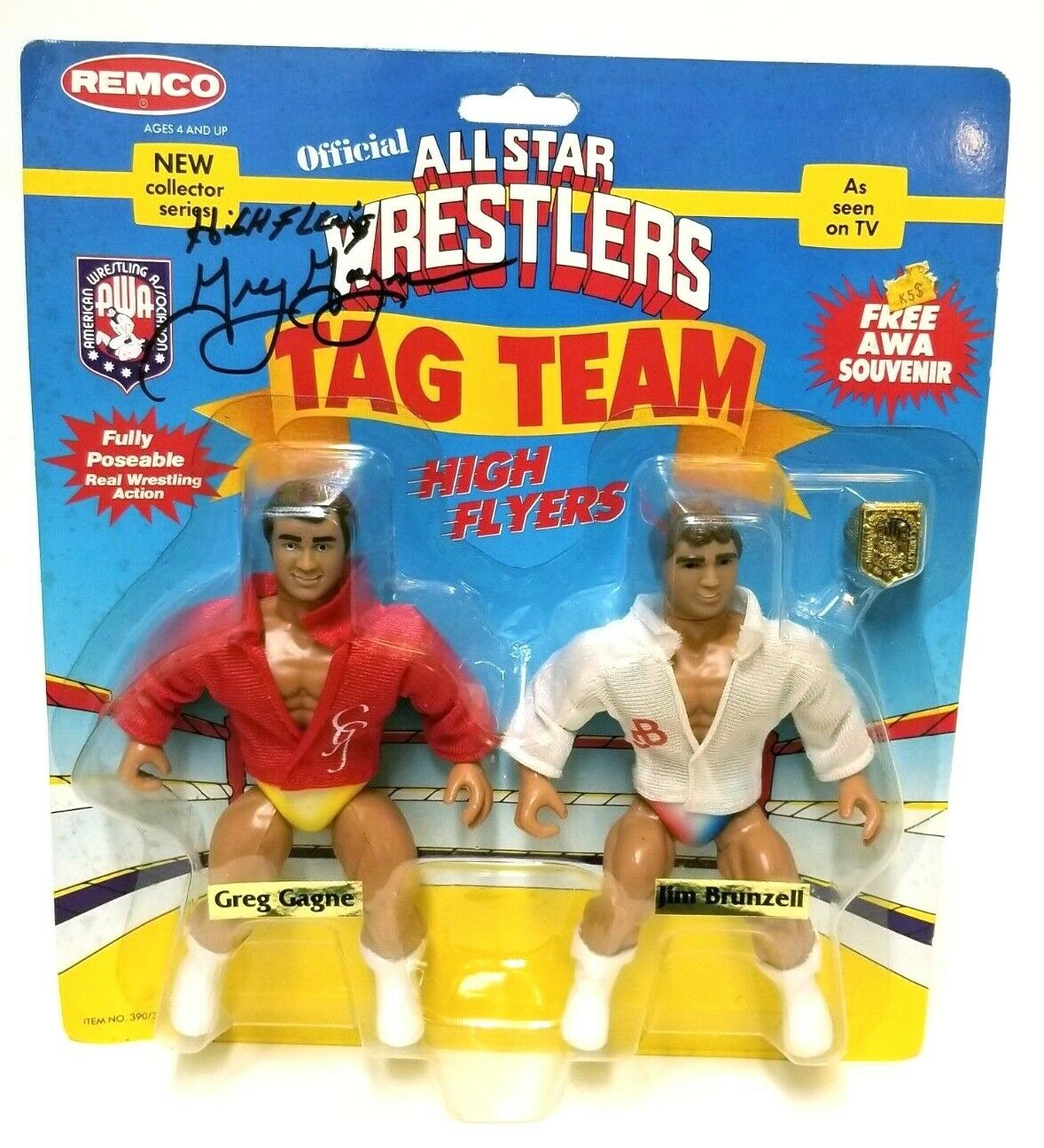 AWA Remco All Star Wrestlers 1 High Flyers: Greg Gagne & Jim Brunzell ...