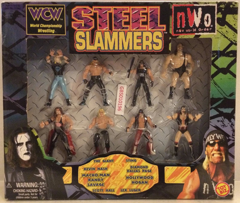 WCW Toy Biz Steel Slammers Diamond Dallas Page, Hollywood Hogan, Sting ...
